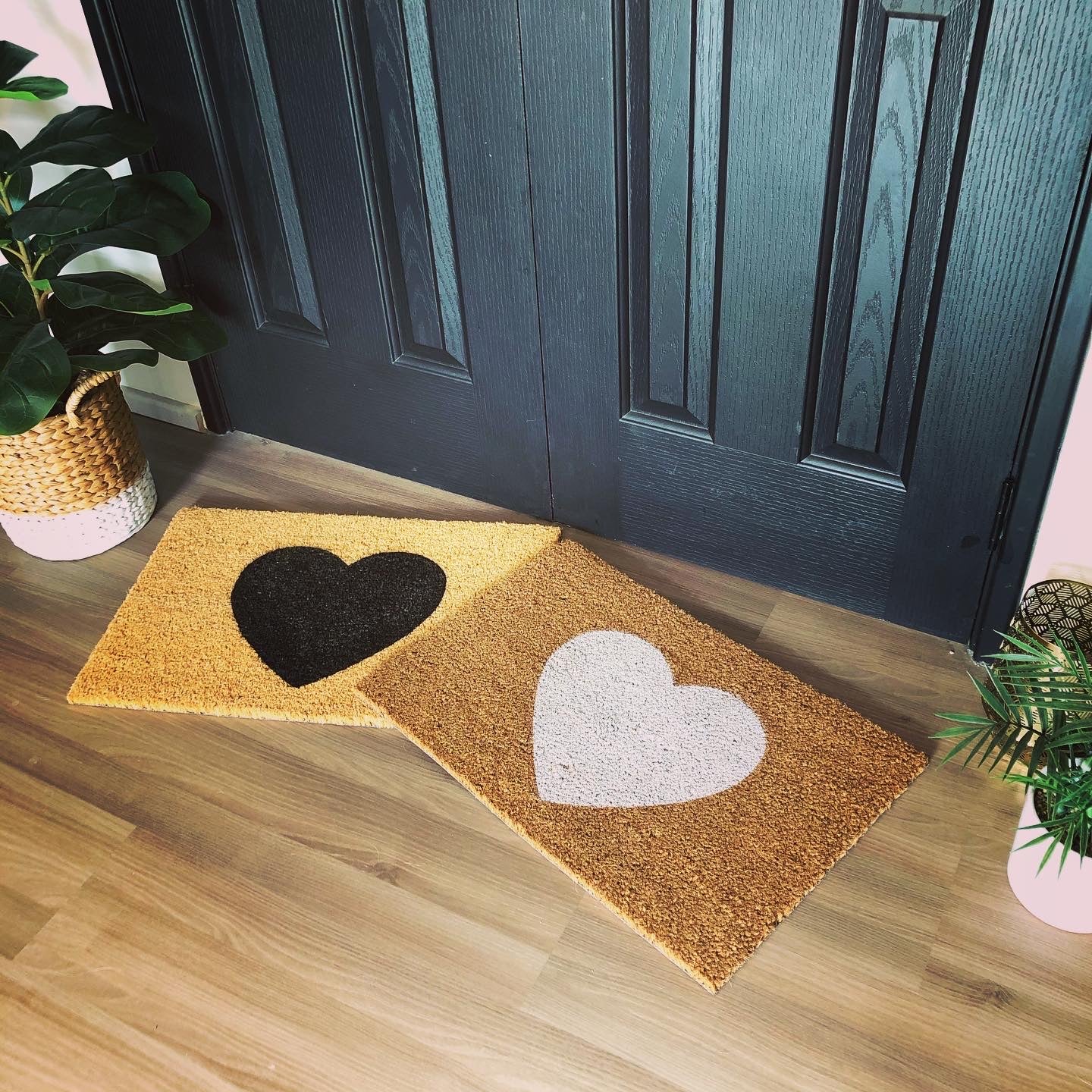 love heart doormat, white heart doormat, black heart doormat – Walk All ...