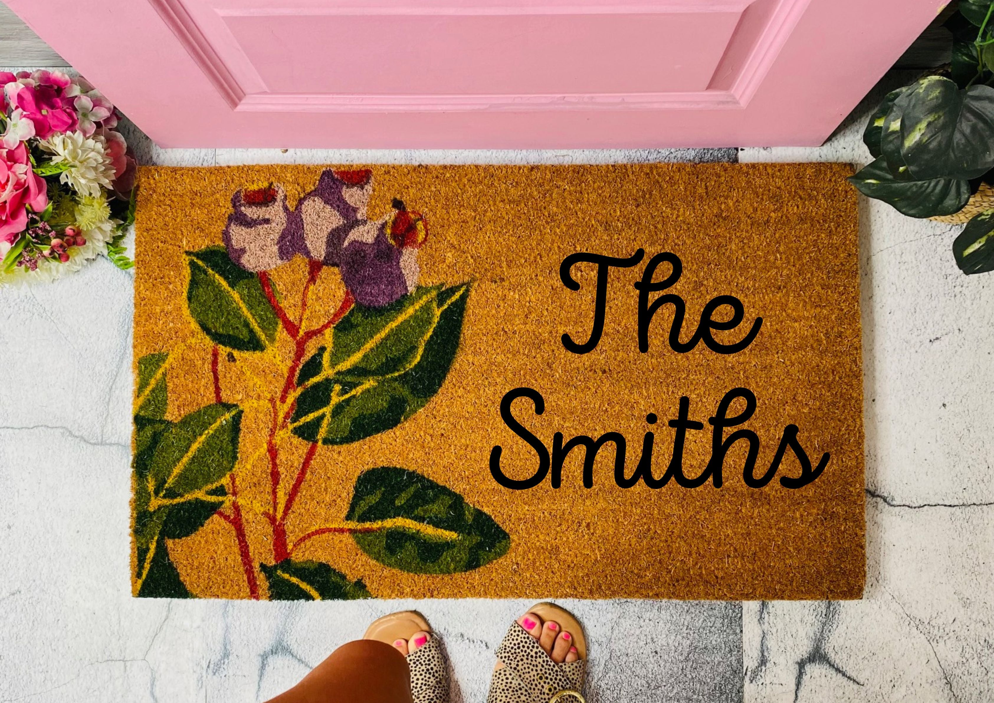 Flowers Doormat, Gumnut Doormat, Floral Doormat, Custom Doormat – Walk ...