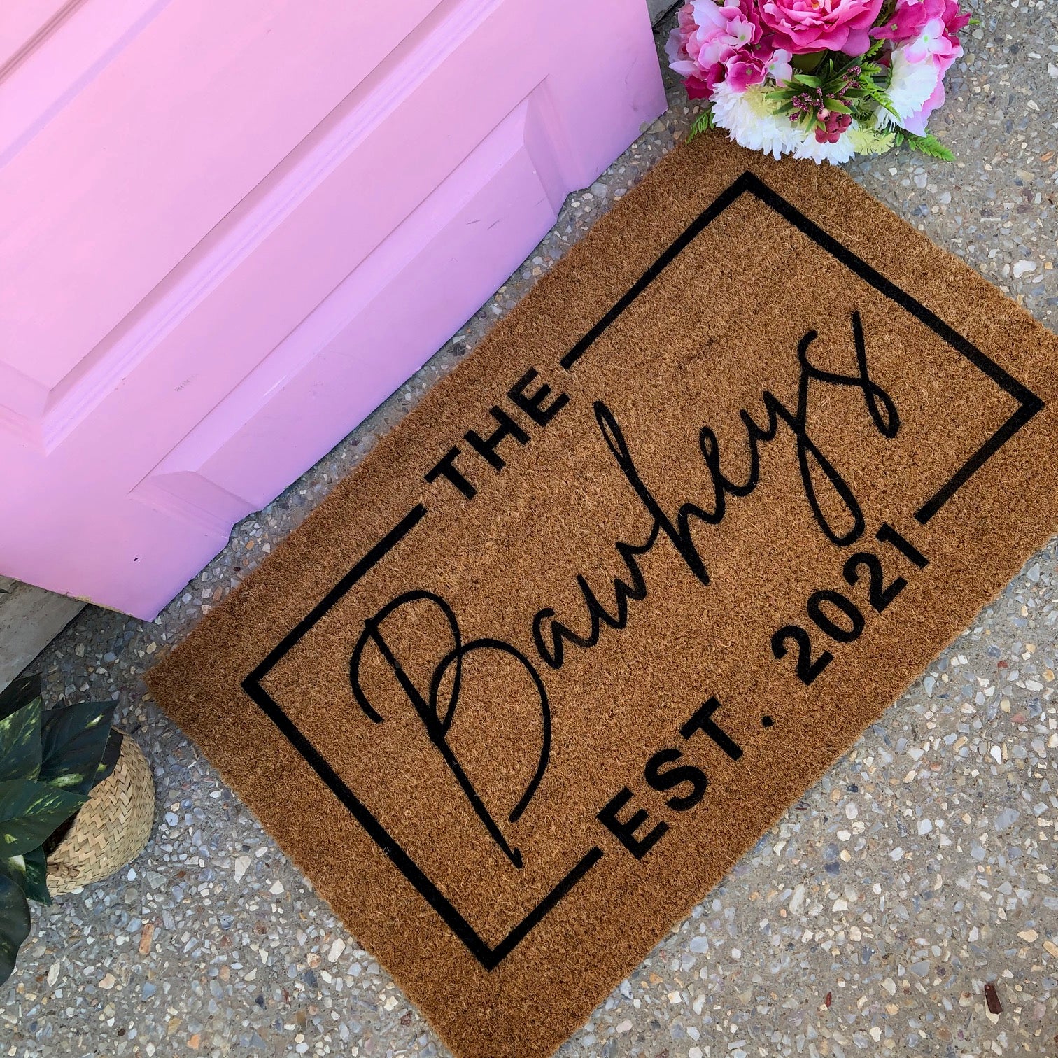 Custom Doormat, Housewarming Gift, Personalised Mat, Surname Doormat ...