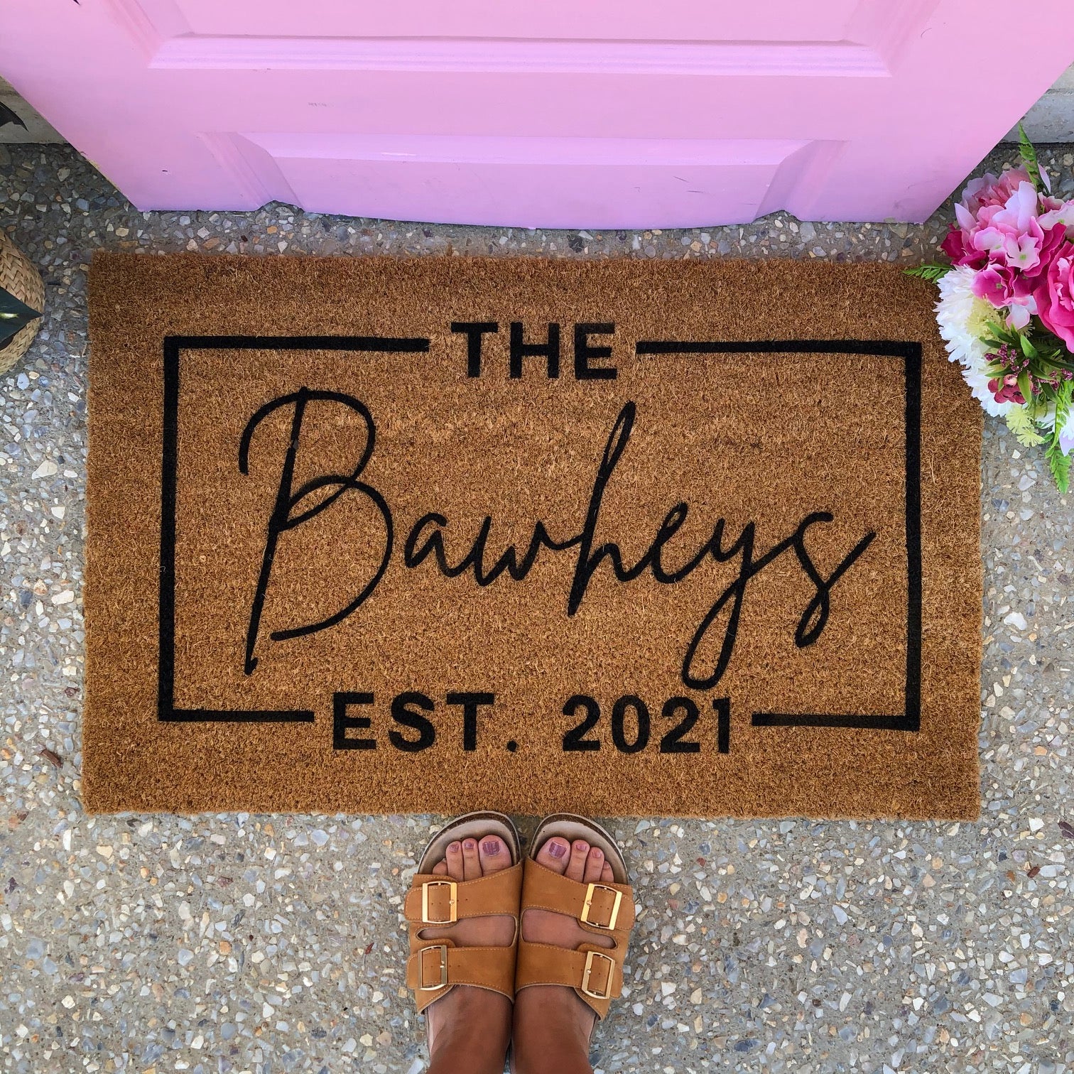 Custom Doormat, Housewarming Gift, Personalised Mat, Surname Doormat ...