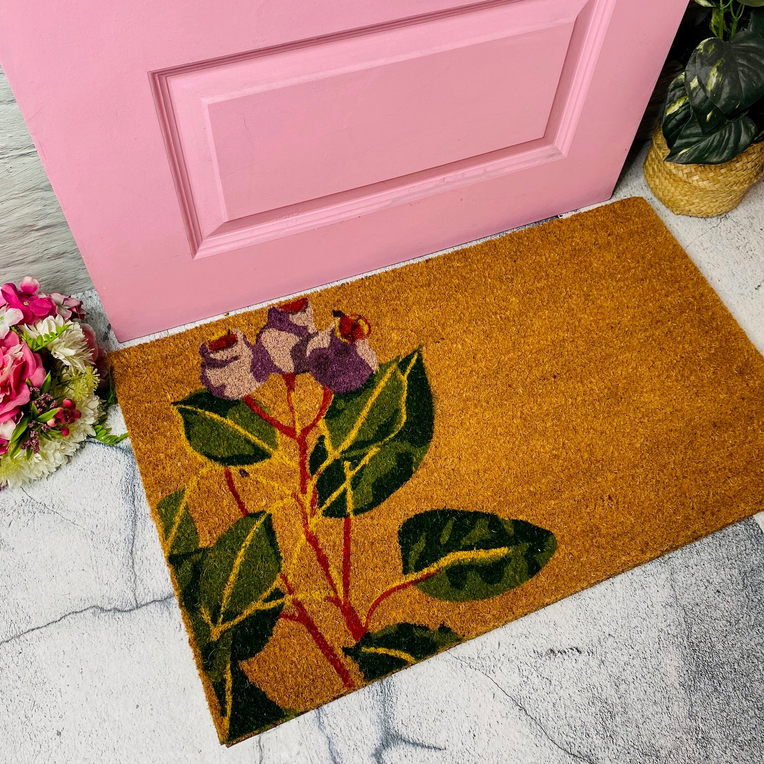 Flowers Doormat, Gumnut Doormat, Floral Doormat, Custom Doormat - Walk ...