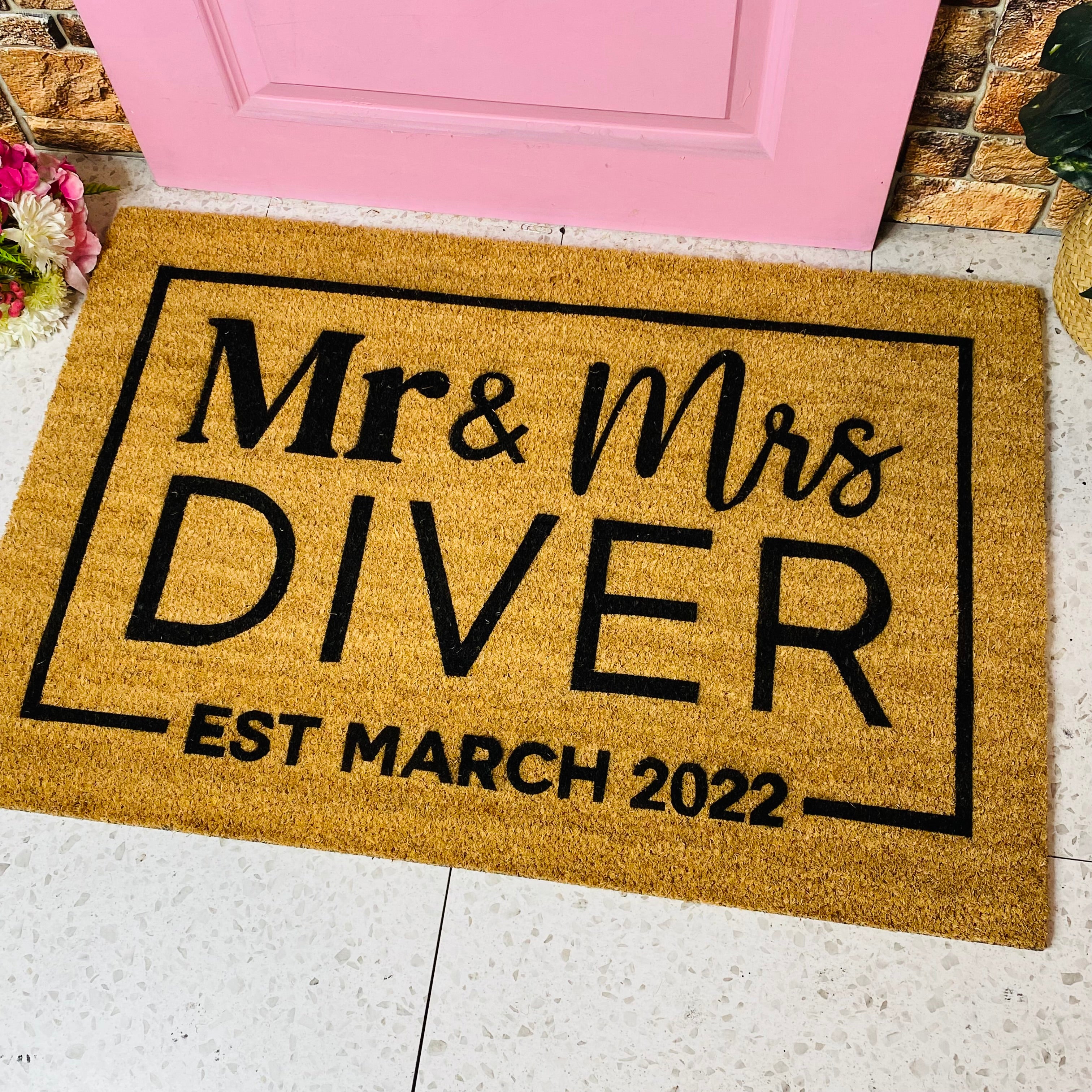 Custom Doormat, Housewarming Gift, Personalised Doormat,Family Doormat ...
