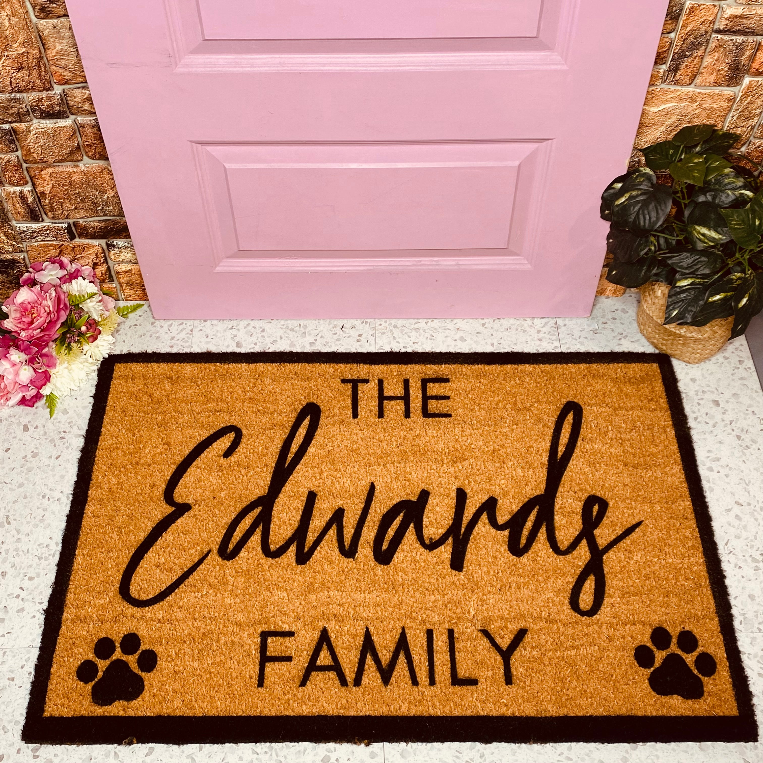 Custom Doormat, Housewarming Gift, Personalised Mat, Surname Doormat ...