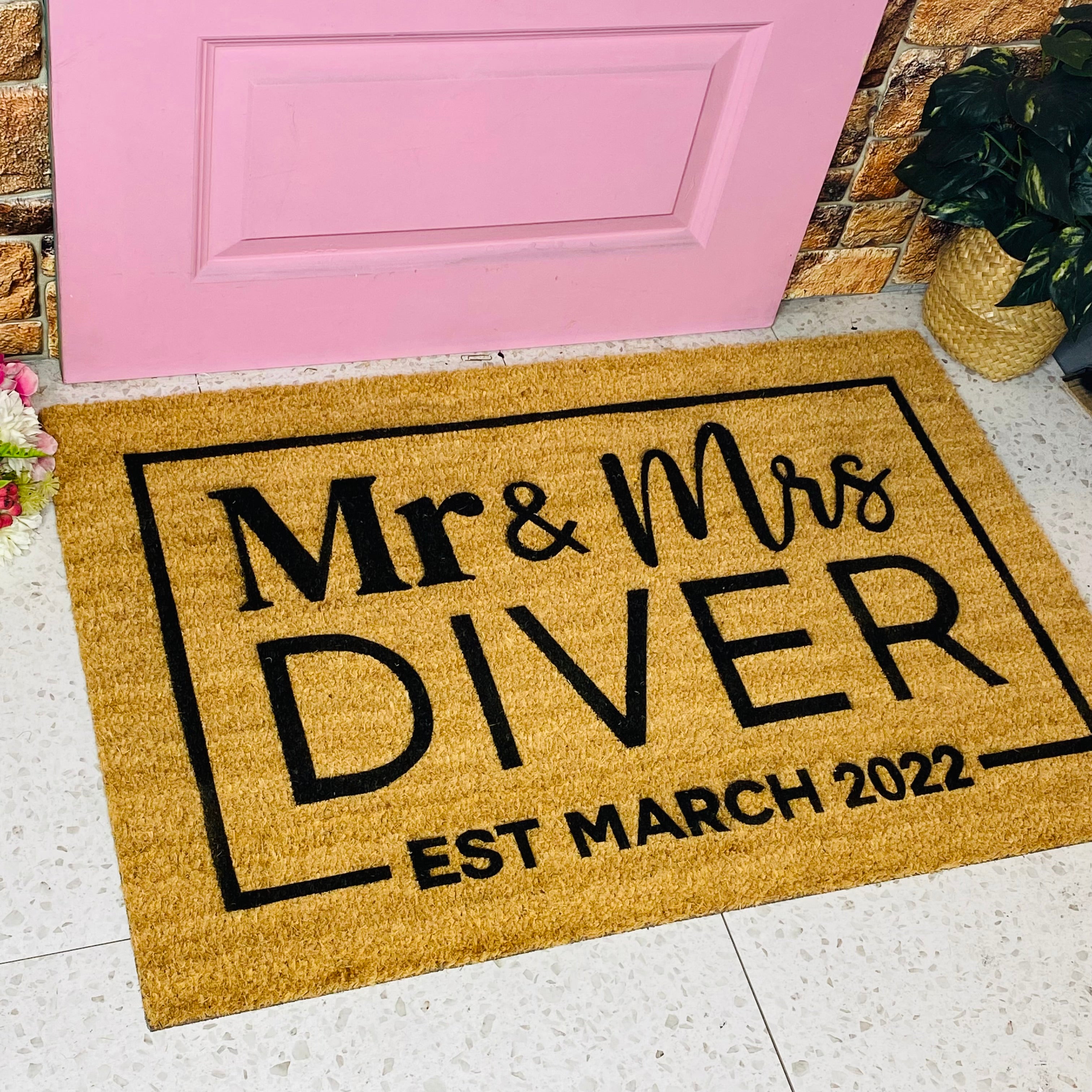 Custom Doormat, Housewarming Gift, Personalised Doormat,Family Doormat ...