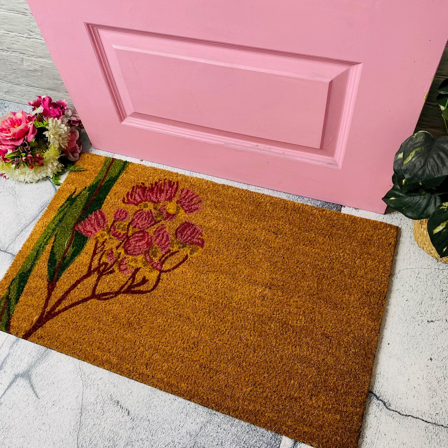 Flowers Doormat, Gumnut Doormat, Floral Doormat, Custom Doormat - Walk ...