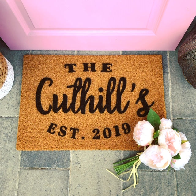 Custom Doormat, Housewarming Gift, Personalised Doormat,Family Doormat ...